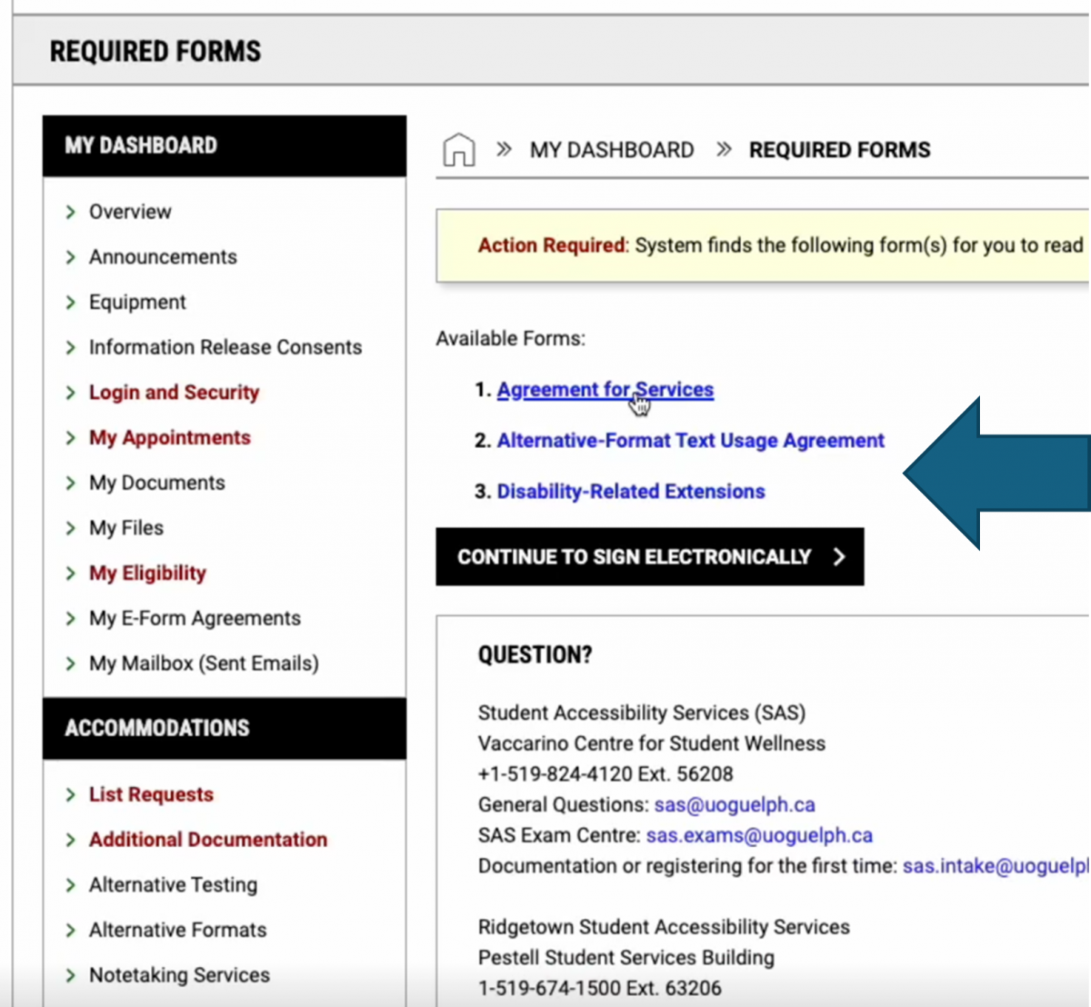 SAS Student Portal | Accessibility Services